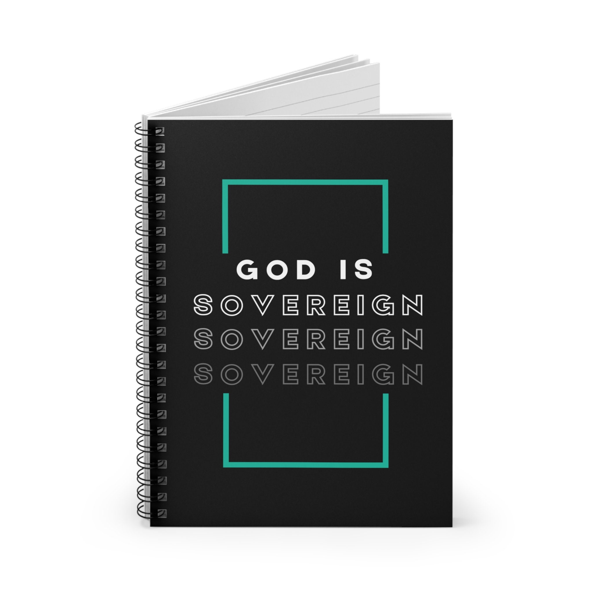 God is Sovereign Notebook, Inspirational Faith Design, 118 Ruled Pages ...