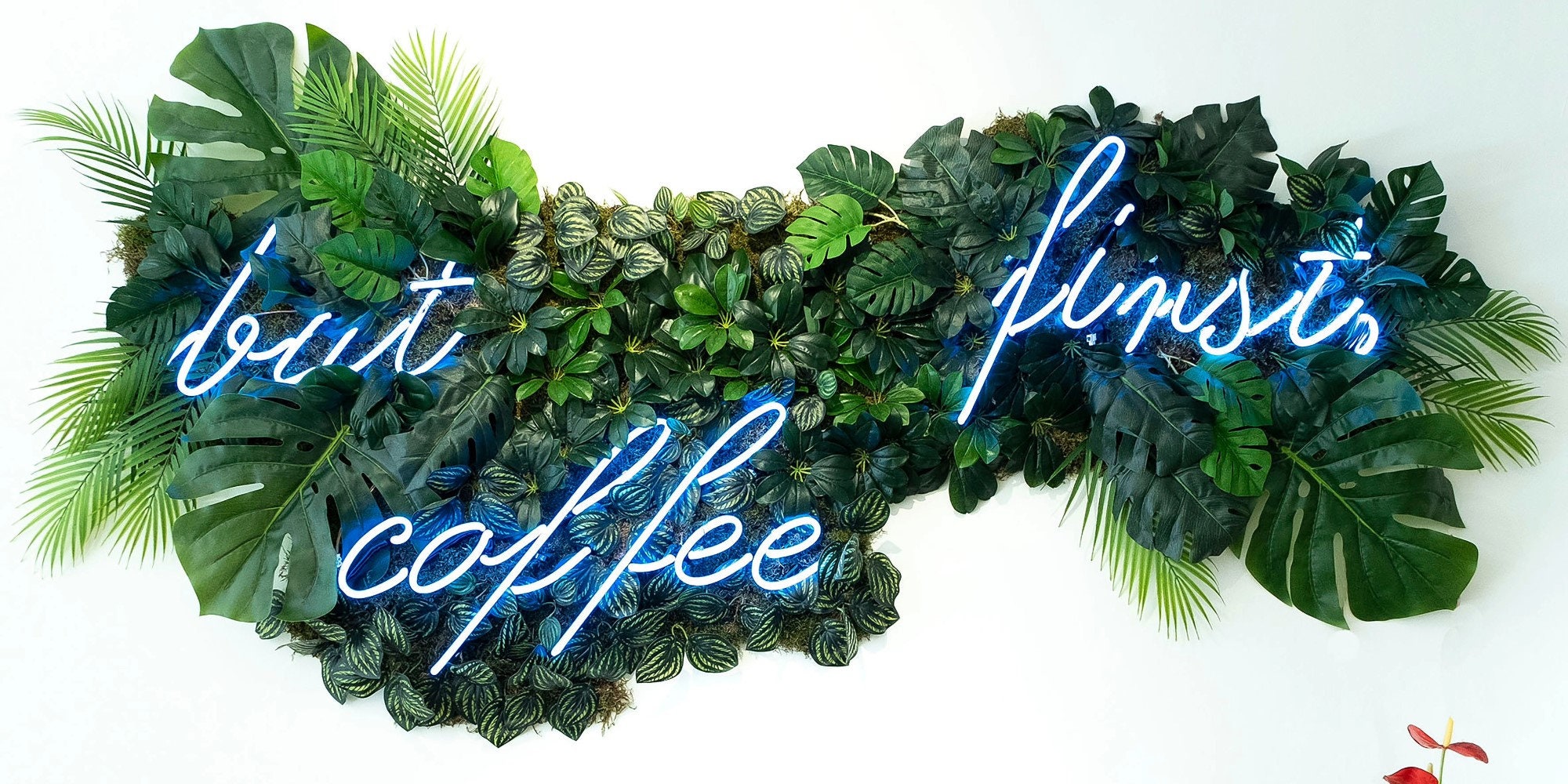 Green Wall Neon, Flowers Plants, Custom Neon Sign, Personalised Gifts ...