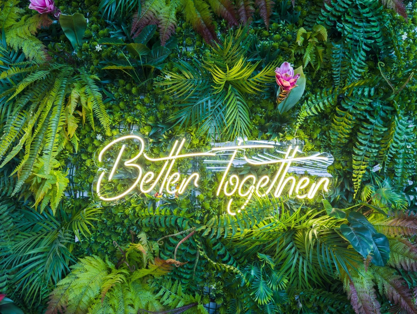 Green Wall Neon, Flowers Plants, Custom Neon Sign, Personalised Gifts ...