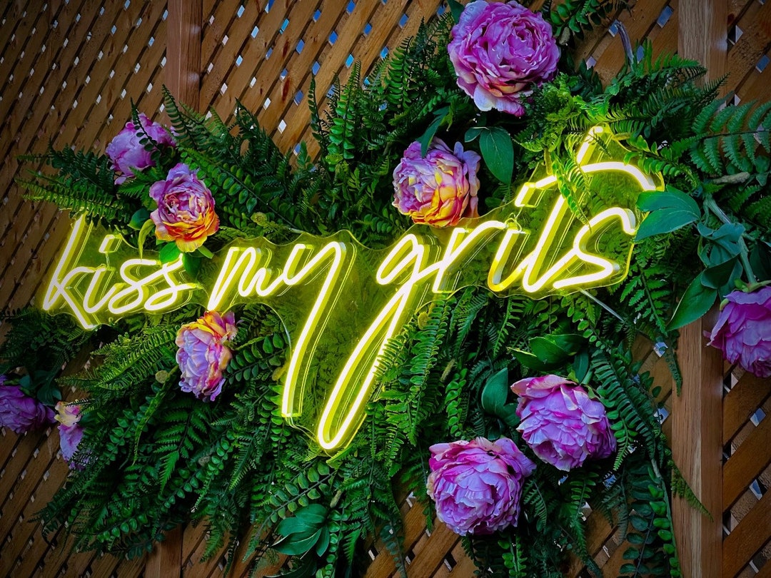 Green Wall Neon, Flowers Plants, Custom Neon Sign, Personalised Gifts ...