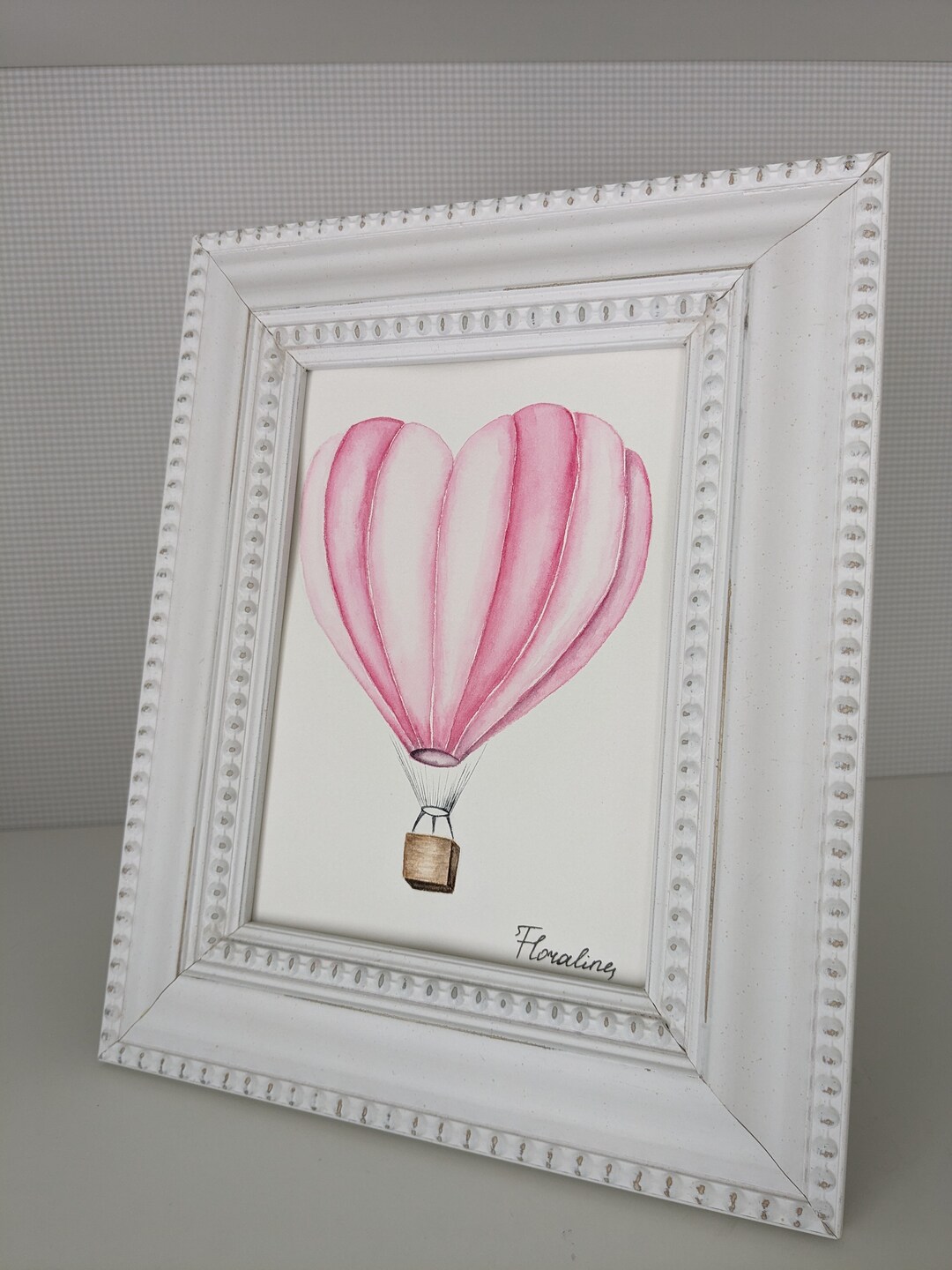 Heart-shaped Hot Air Balloon Original Watercolor - Etsy