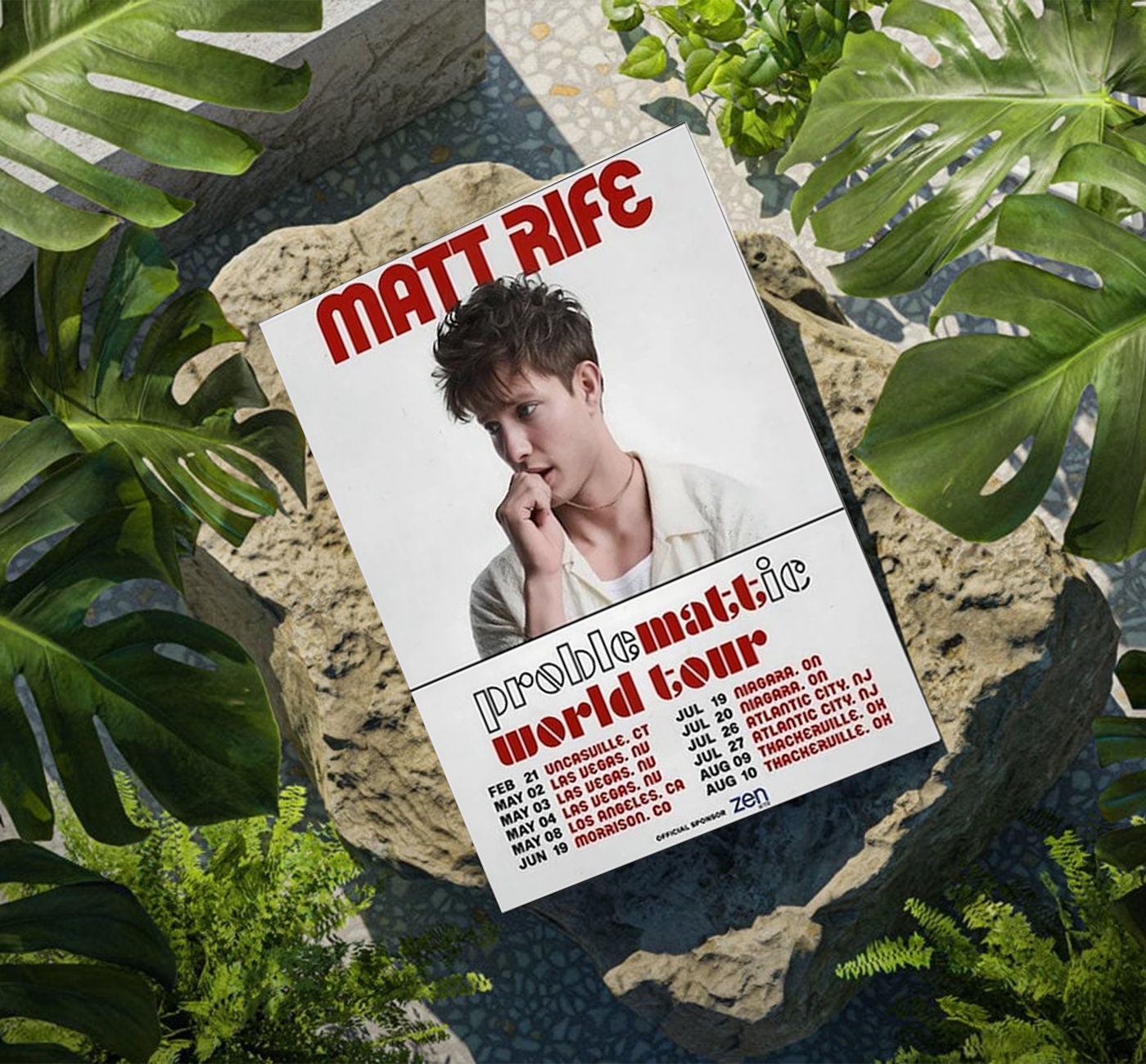 Matt Rife World 2024 Tour Poster, Poster Decor Home, Music Poster, Matt ...