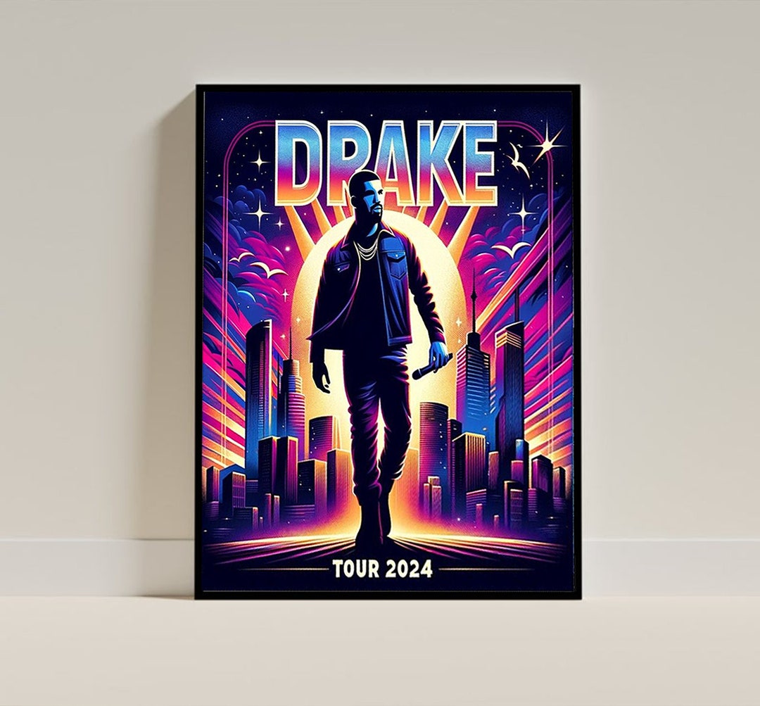 Drake Tour 2024 Poster, Drake Poster, Tour 2024 Poster, Poster Decor ...