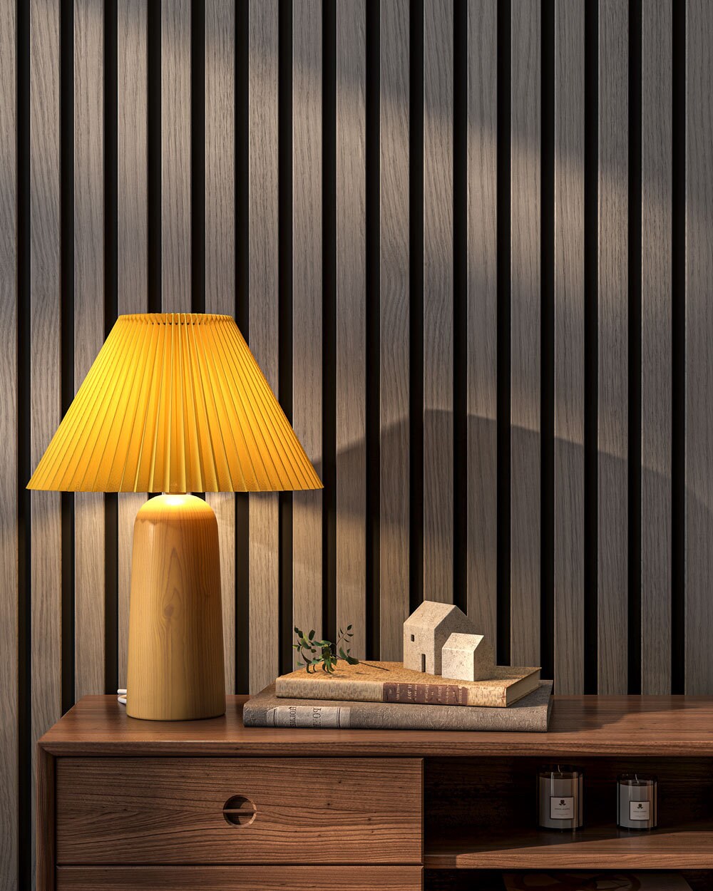 Pebble Gray Acoustic Slat Wood Paneling for Soundproofing Walls and ...