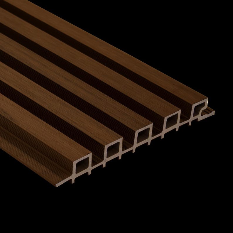 Mahogany 5grid Slat Cladding, Home and Commercial Exteriors, Composite ...