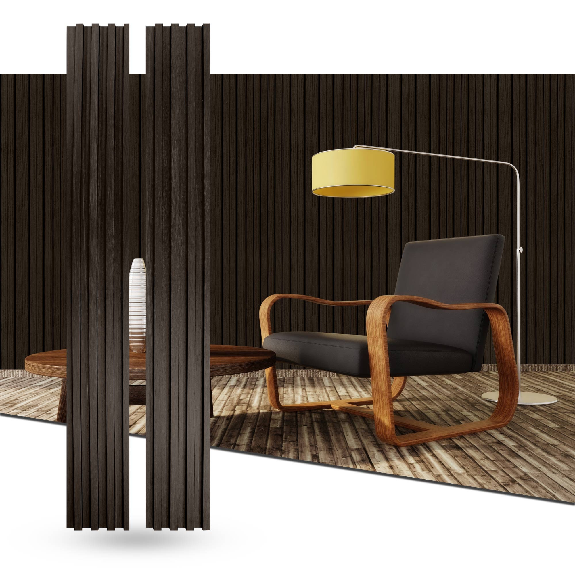 Kona Brown Wood Slat Panels for Walls Stout 94 X 5 - Etsy