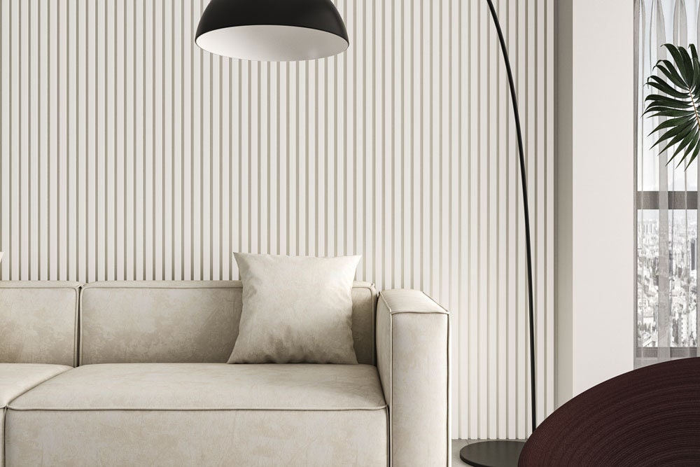 White Acoustic Slat Wood Accent Wall Panels Limited Edition - Etsy UK