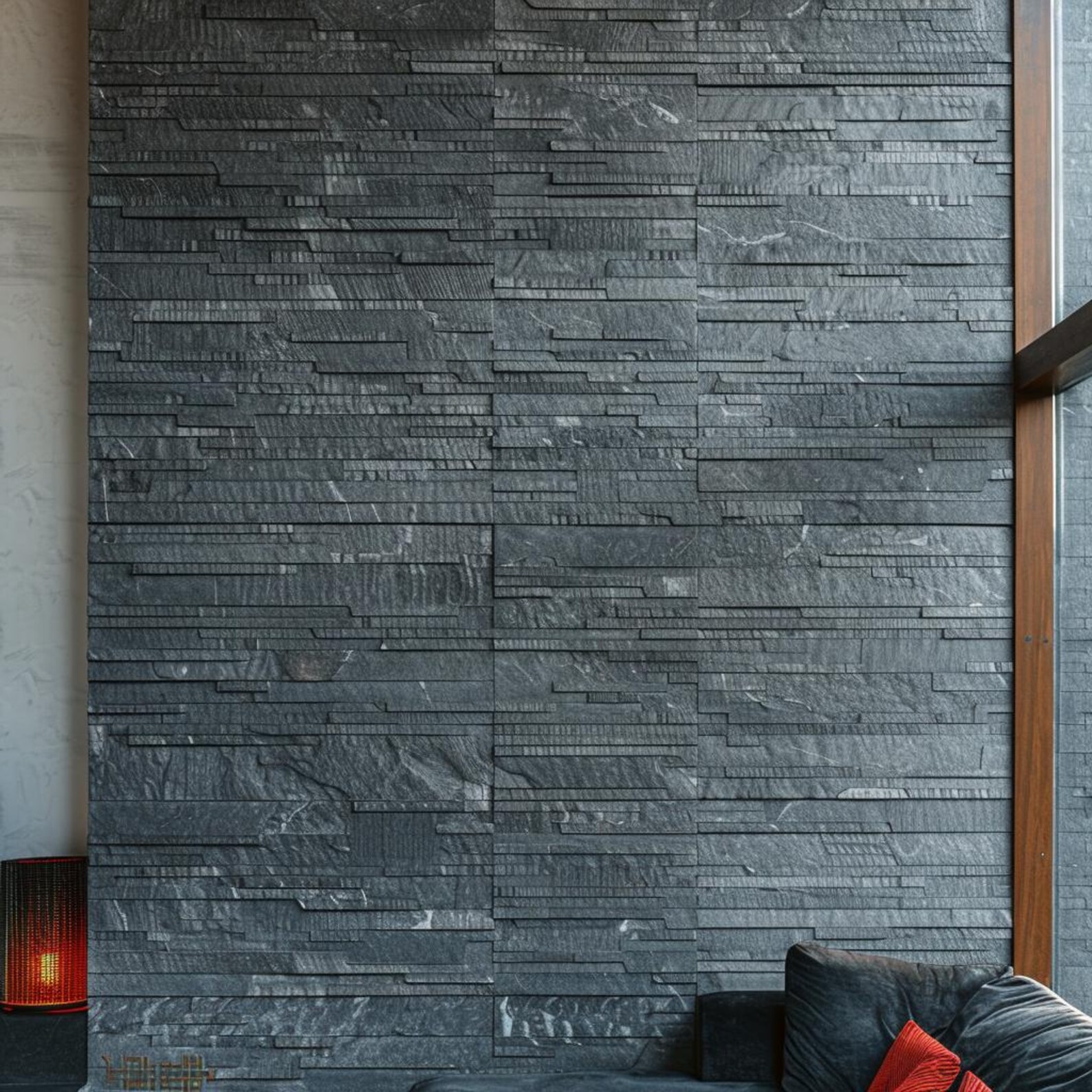 Luxury Wall Panels Muretto Dark Grey 24 X 47, 3D Wall Panels for Home ...