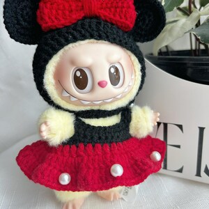 Crochet Minnie Mouse Outfit for Labubu Doll: Handmade Clothes - Etsy