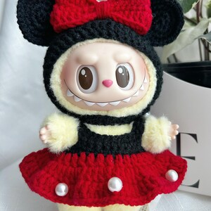 Crochet Minnie Mouse Outfit for Labubu Doll: Handmade Clothes - Etsy