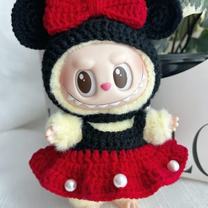 Crochet Minnie Mouse Outfit for Labubu Doll: Handmade Clothes - Etsy