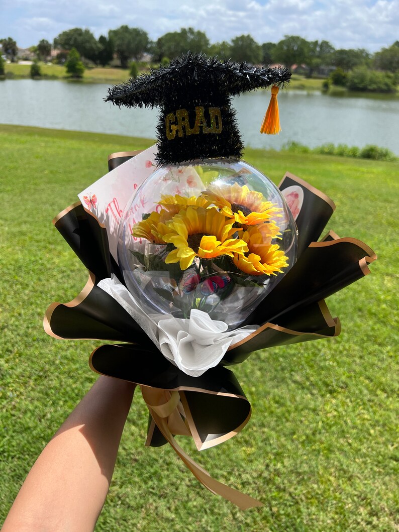 Graduation Sun Flower Bouquet | Graduation | Gift for Her | Gift for ...