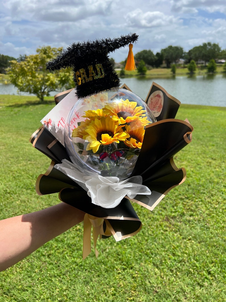 Graduation Sun Flower Bouquet | Graduation | Gift for Her | Gift for ...