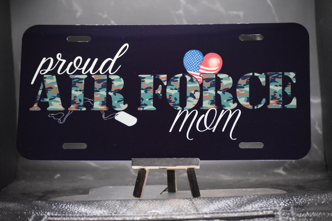 Custom Air Force Mom License Plate With Camo Lettering - Etsy