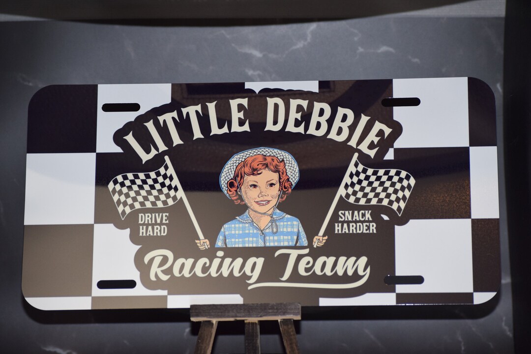 Vintage-inspired Little Debbie Racing Team Novelty License Plate - Perfect for Snack Lovers ...
