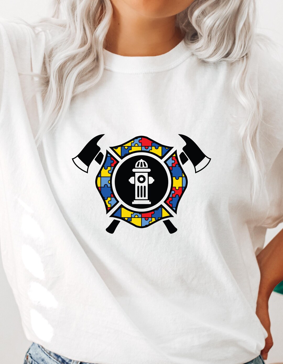 Custom Autism Fire Rescue Shirt - Etsy