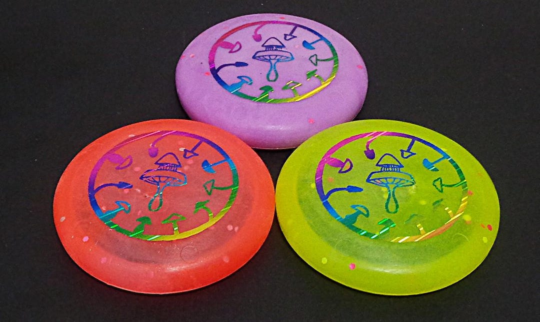 New Disc Golf 3 Zing Pico Can Topper Minis-2.5". Floating Mushroom ...