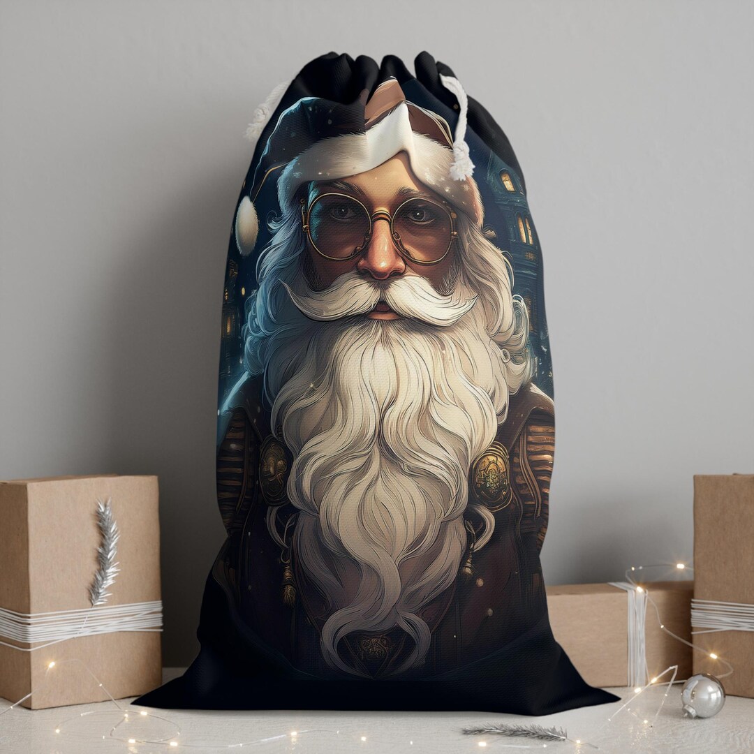 Vintage St. Nicholas Gift Sack: Velour Santa Bag - Etsy