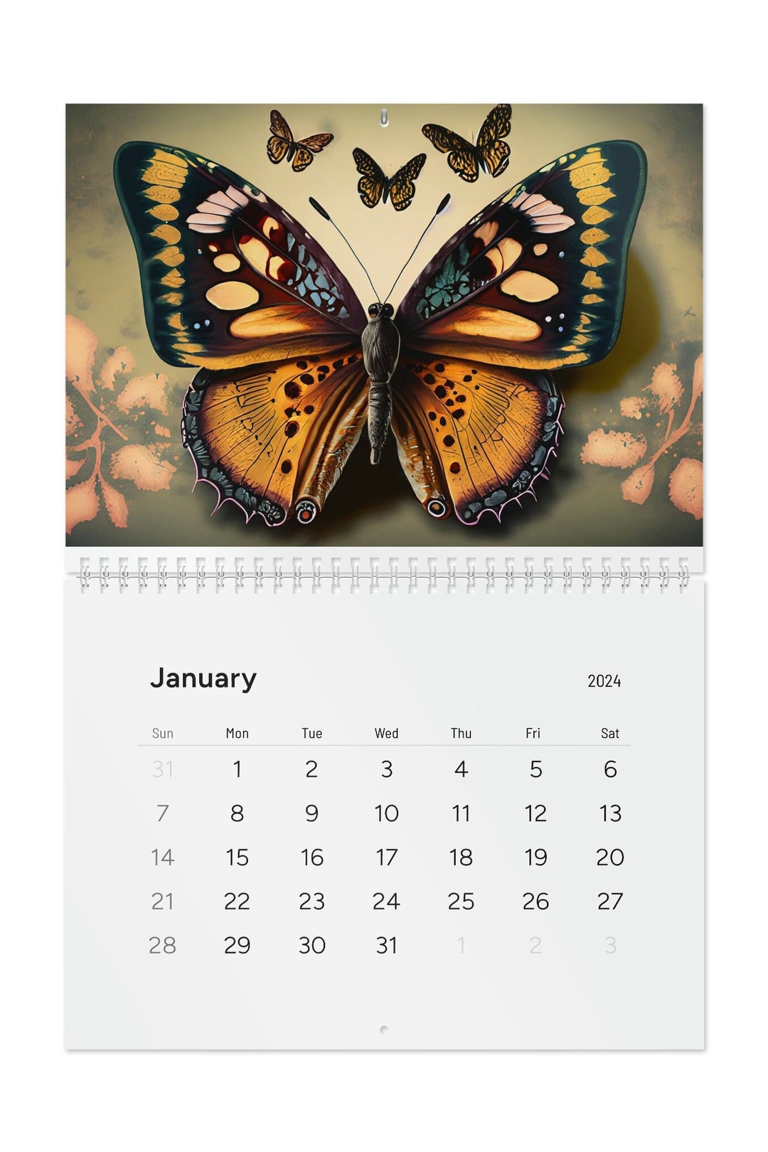 Calendario Mariposa 2024 Calendario 2024 Amante de la Mariposa Amante ...