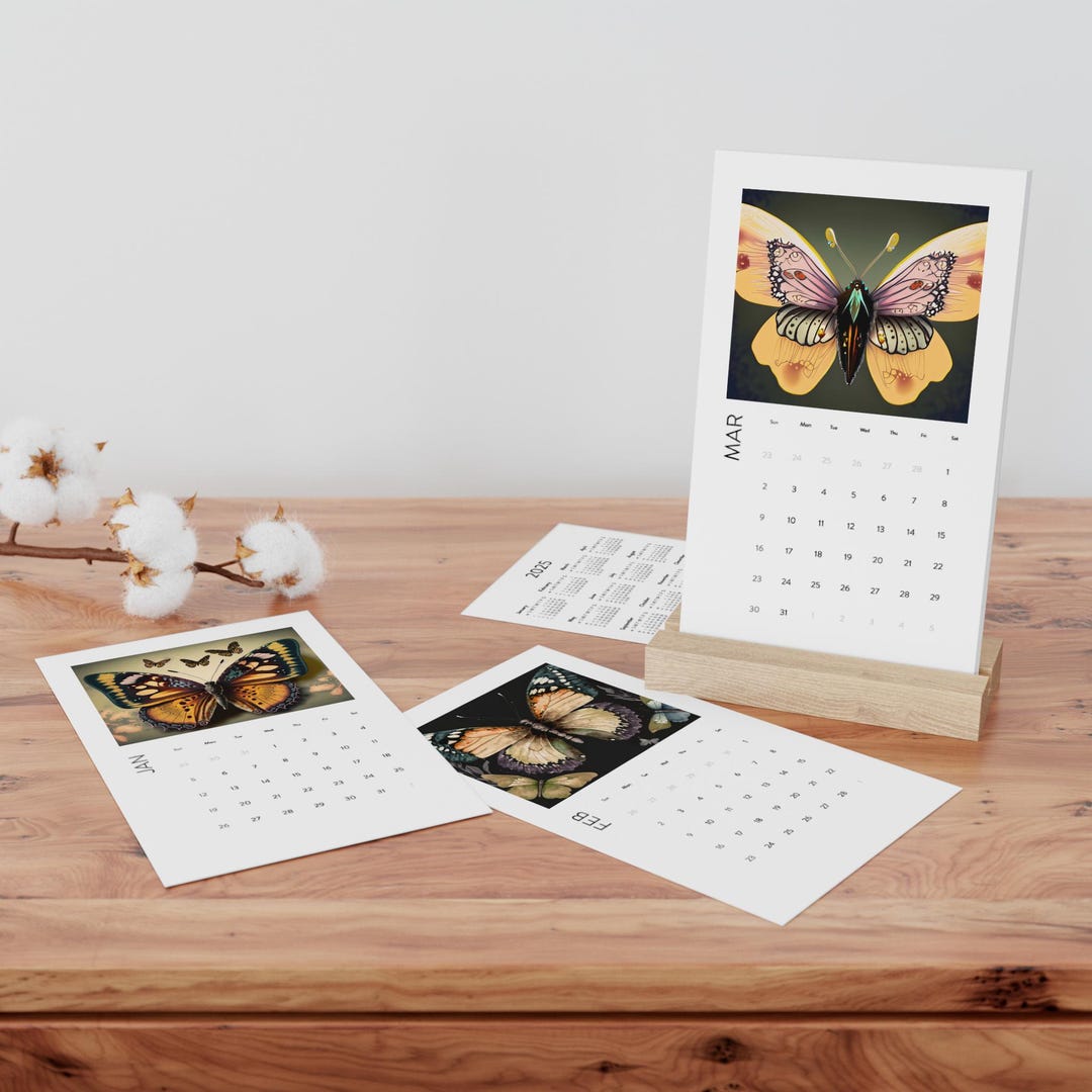 Calendario de mariposas 2025 Arte mural inspirado en la naturaleza ...