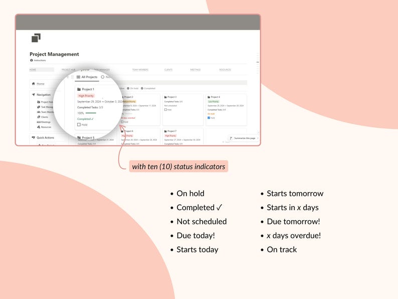 Project Management Notion Template for Team, With Client Directory ...