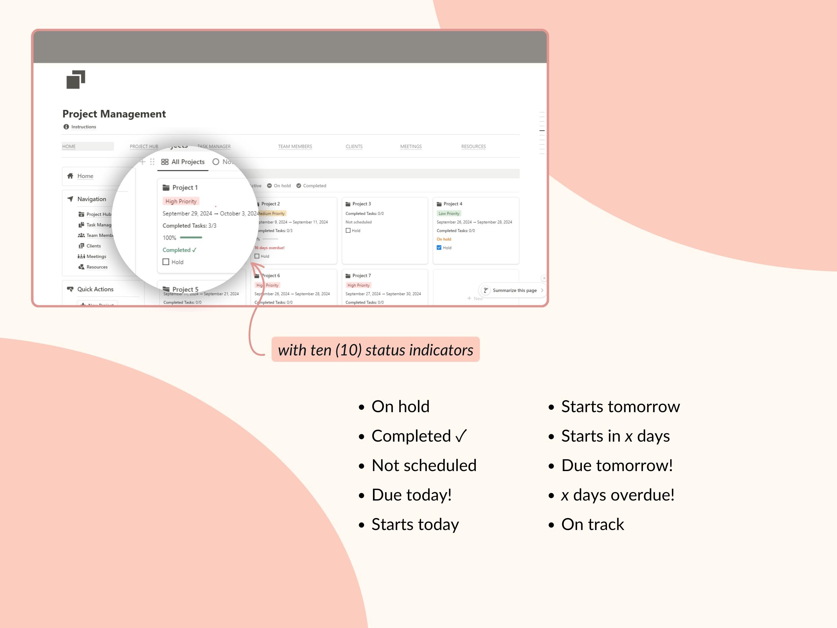 Project Management Notion Template for Team, With Client Directory ...