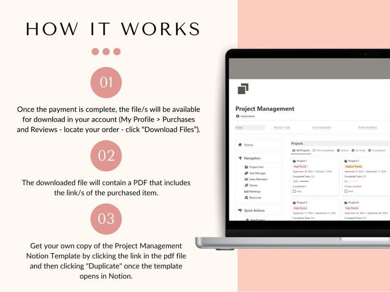 Project Management Notion Template for Team, With Client Directory ...