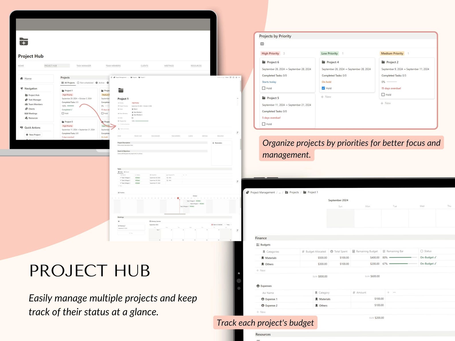 Project Management Notion Template for Team, With Client Directory ...