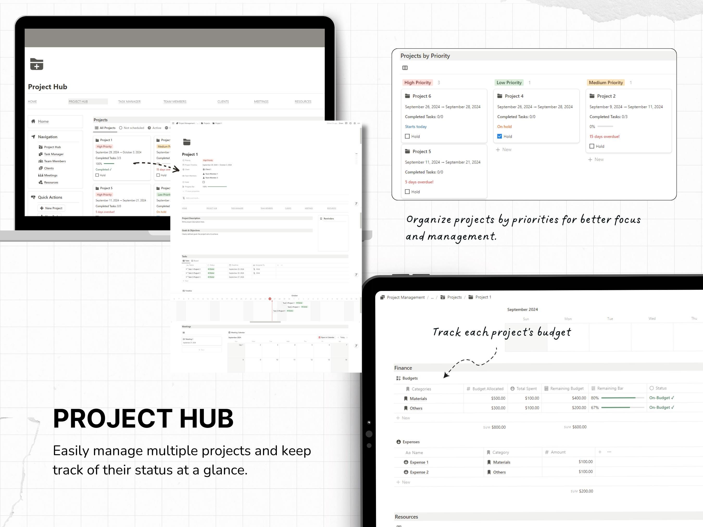 Project Management Notion Template for Team, With Client Directory ...