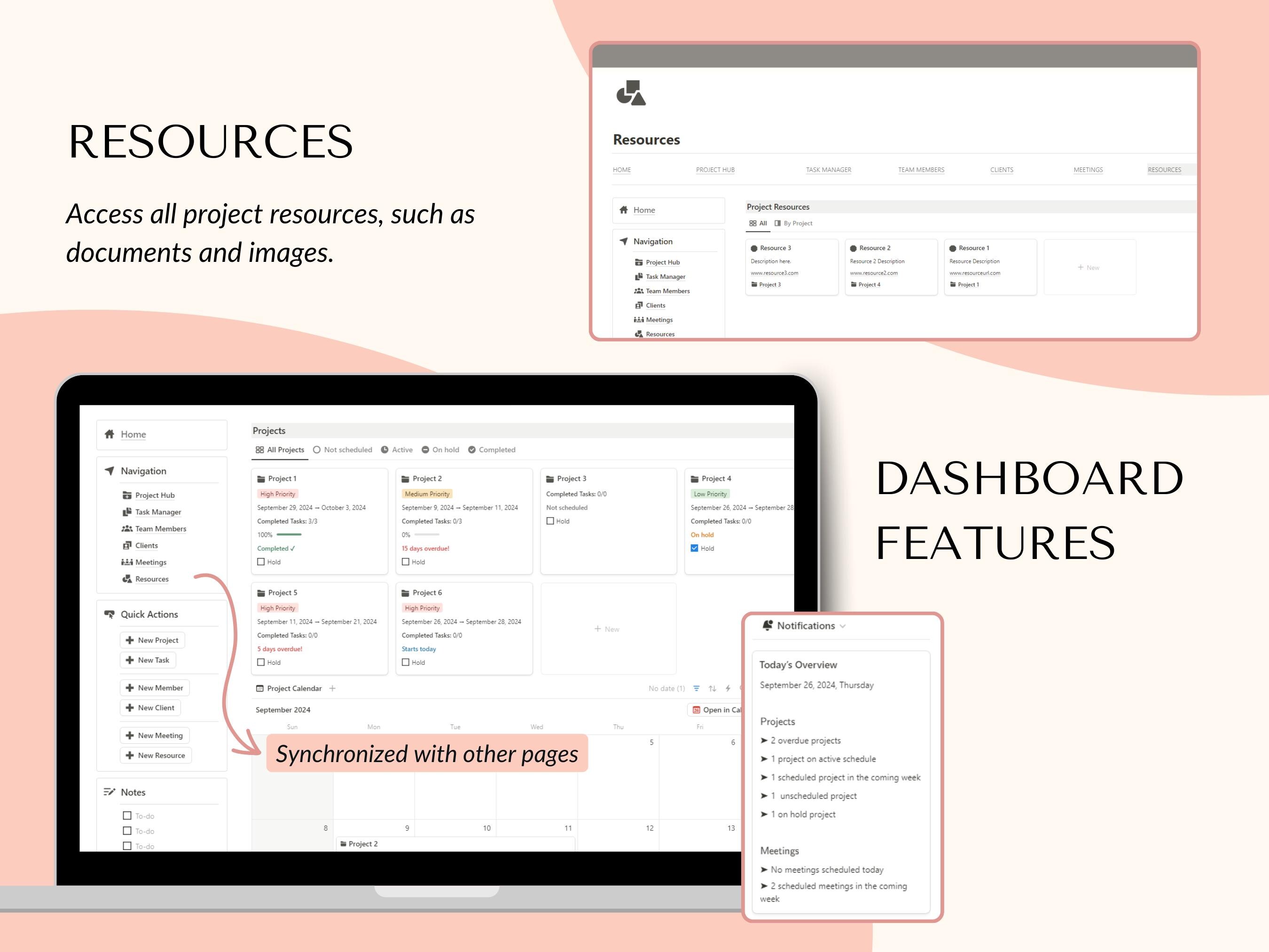 Project Management Notion Template for Team, With Client Directory ...