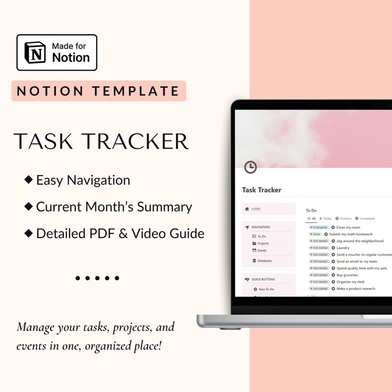 Notion Template - Etsy