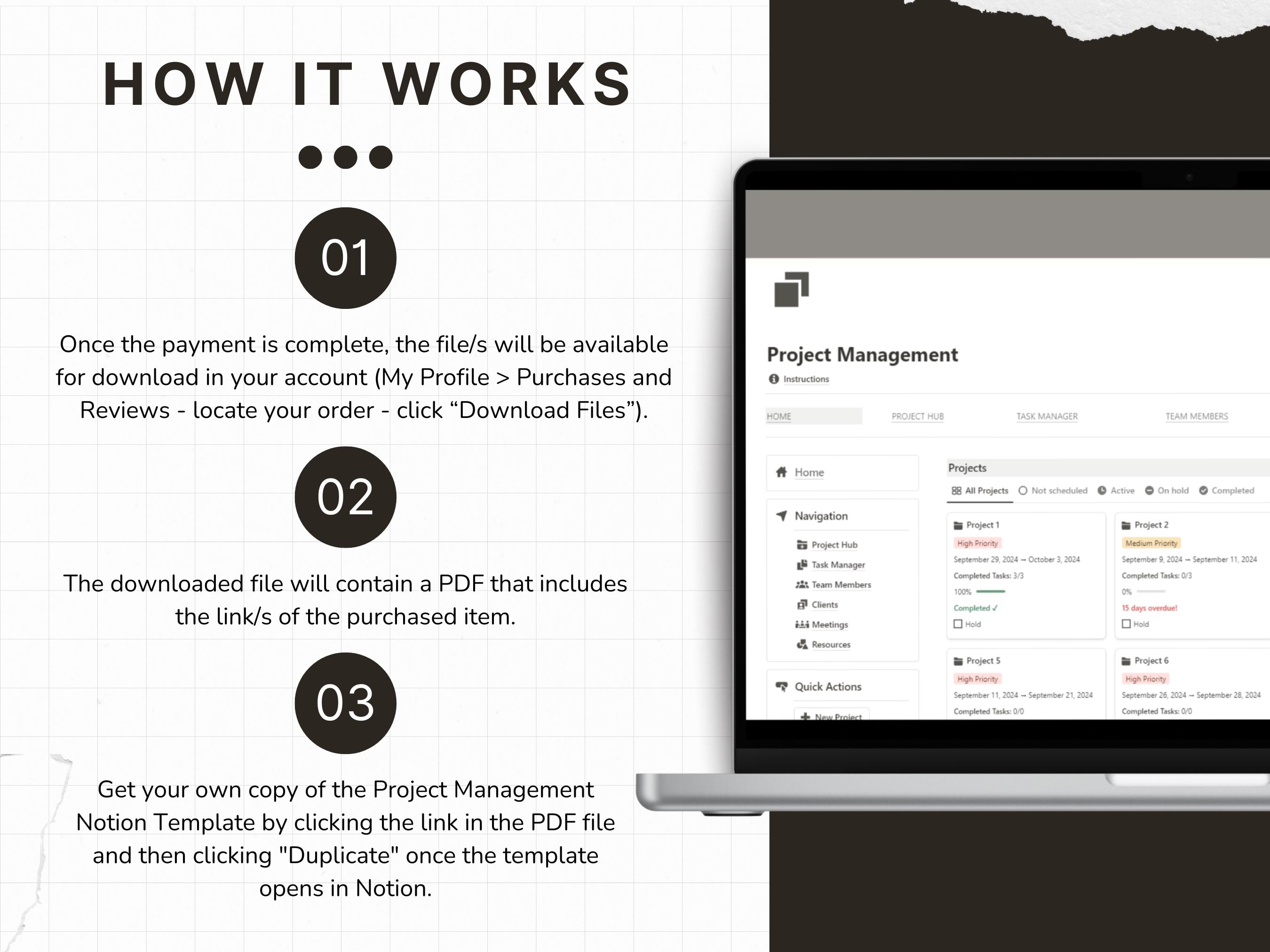 Project Management Notion Template for Team, With Client Directory ...