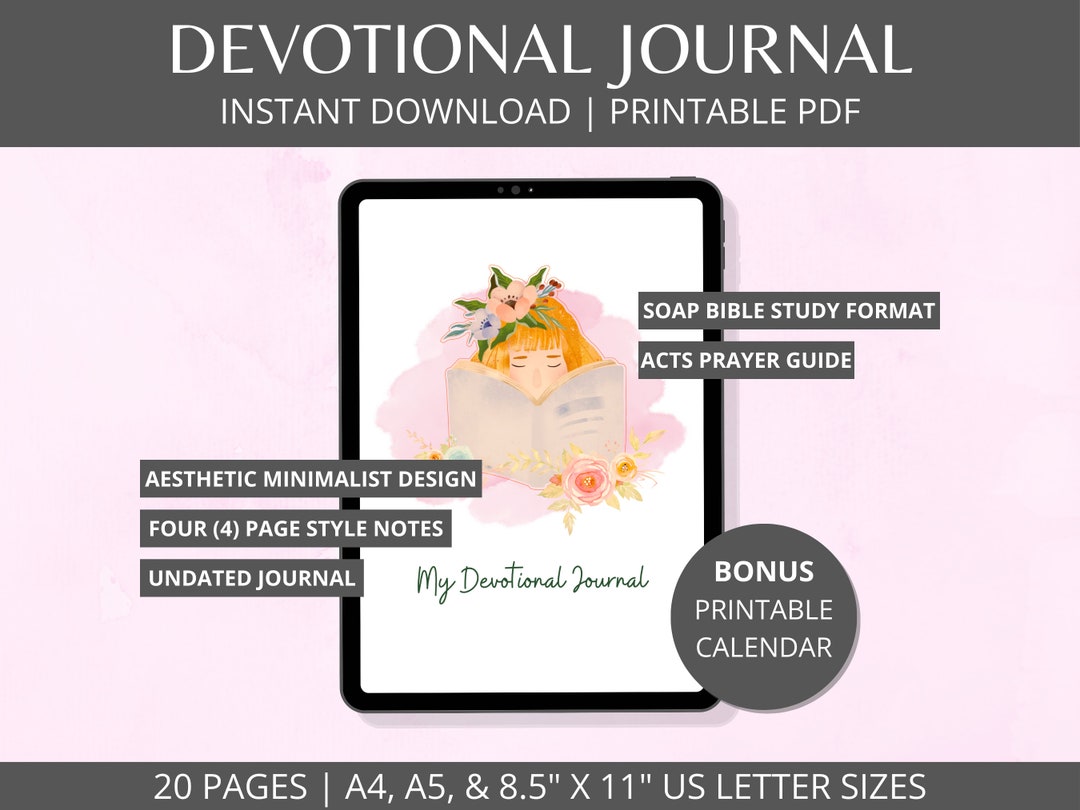 Devotional Journal, Printable Journal, Daily Devotional, Bible Study ...