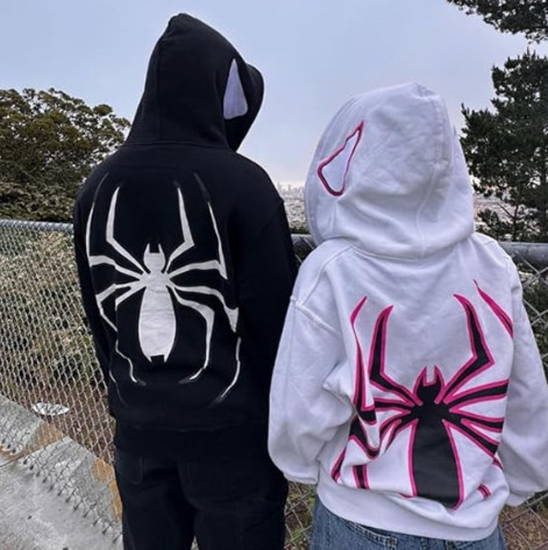 Spider Zip up Hoodie - Etsy UK