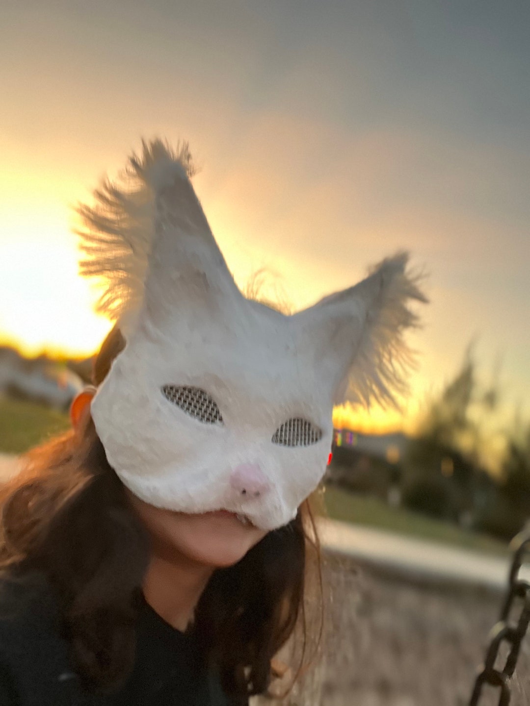 Albino Maine Coon Cat Animal Mask - Etsy
