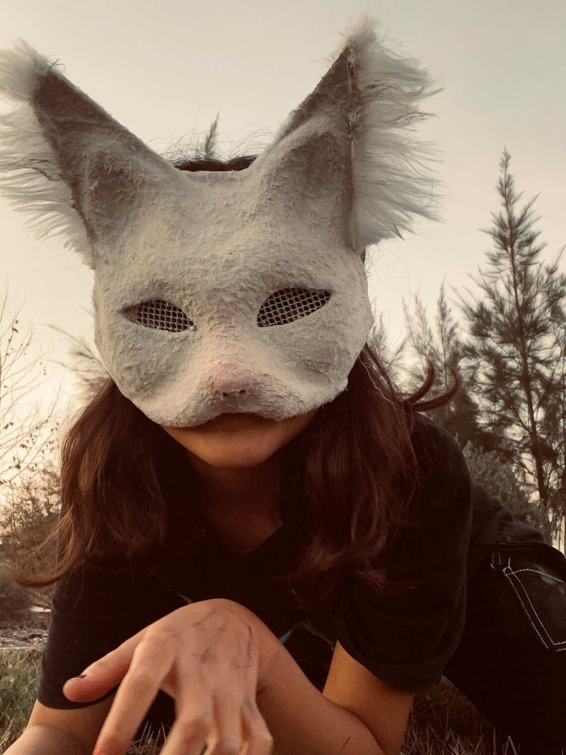 Albino Maine Coon Cat Animal Mask - Etsy