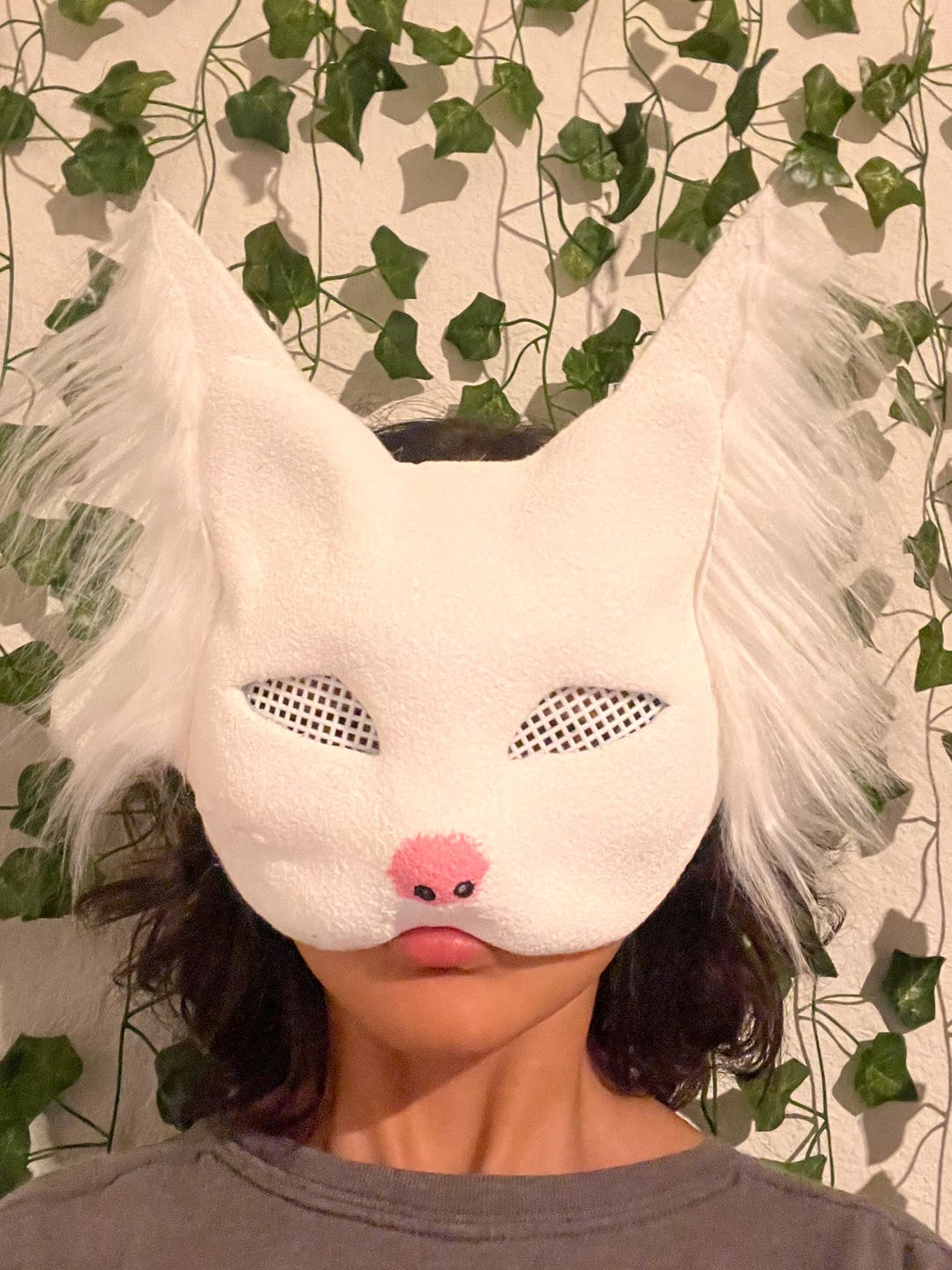 Albino Maine Coon Cat Animal Mask 2.0 - Etsy
