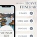 Digital Travel Itinerary Canva Template, Aesthetic Travel Itinerary ...