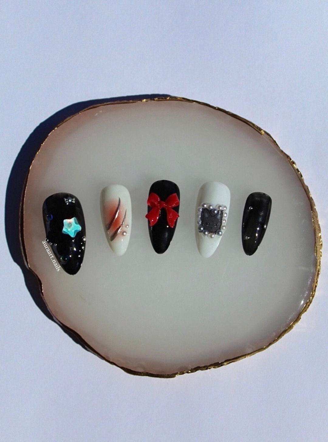 ATEEZ ANITEEZ Custom KPOP Bias Nails/wooyonyang Wooyoung Nails Dark Ver ...