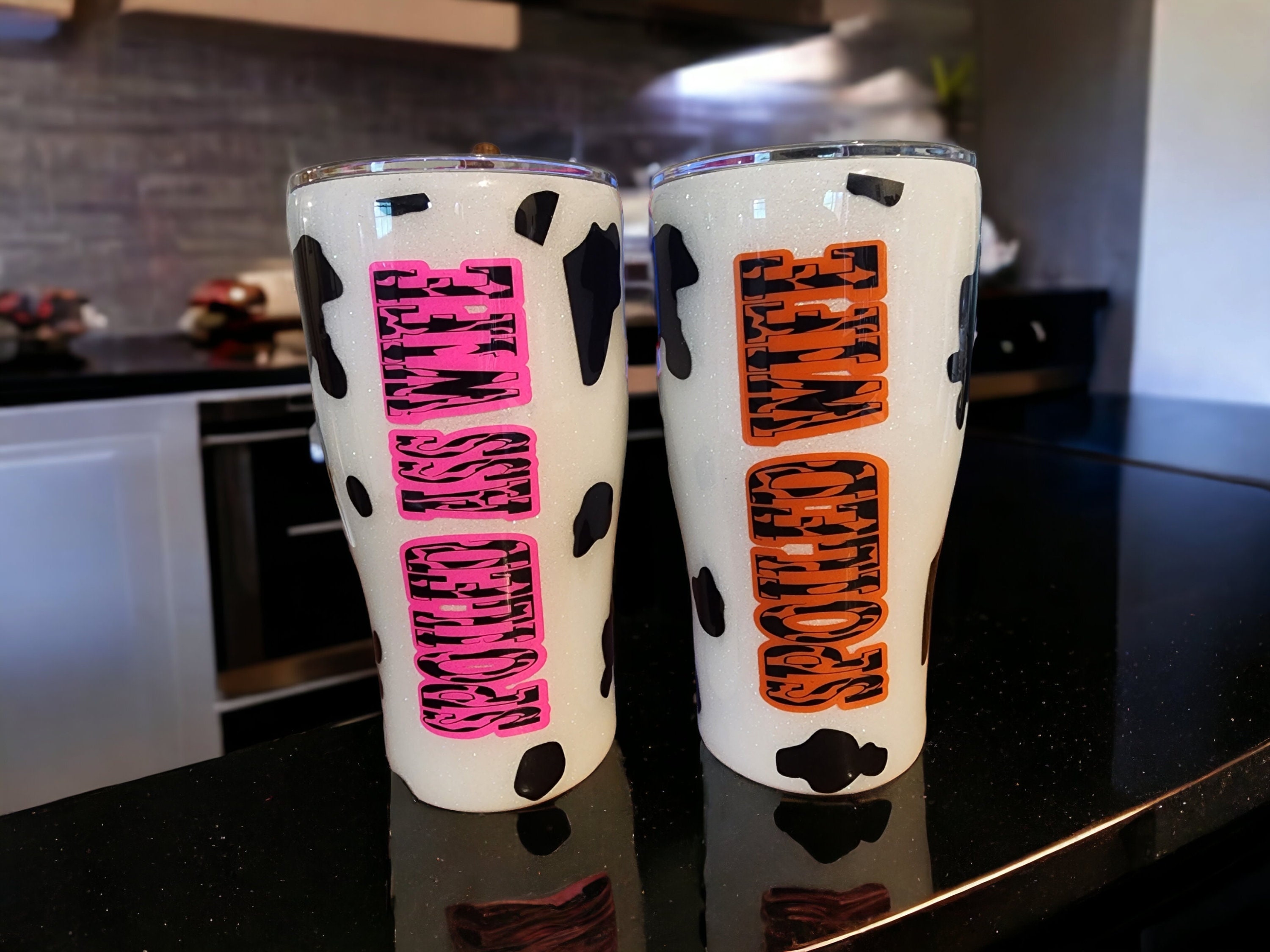 Personalized Cow Print Tumbler - Etsy