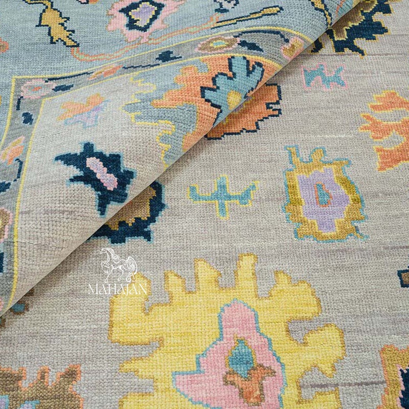 Blue Pink Turkish Rug - Etsy