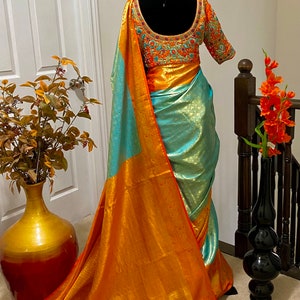 2 Gram Gold Pure Handloom Silk Kanjeevarm/kanchipattu Sarees Ready to ...