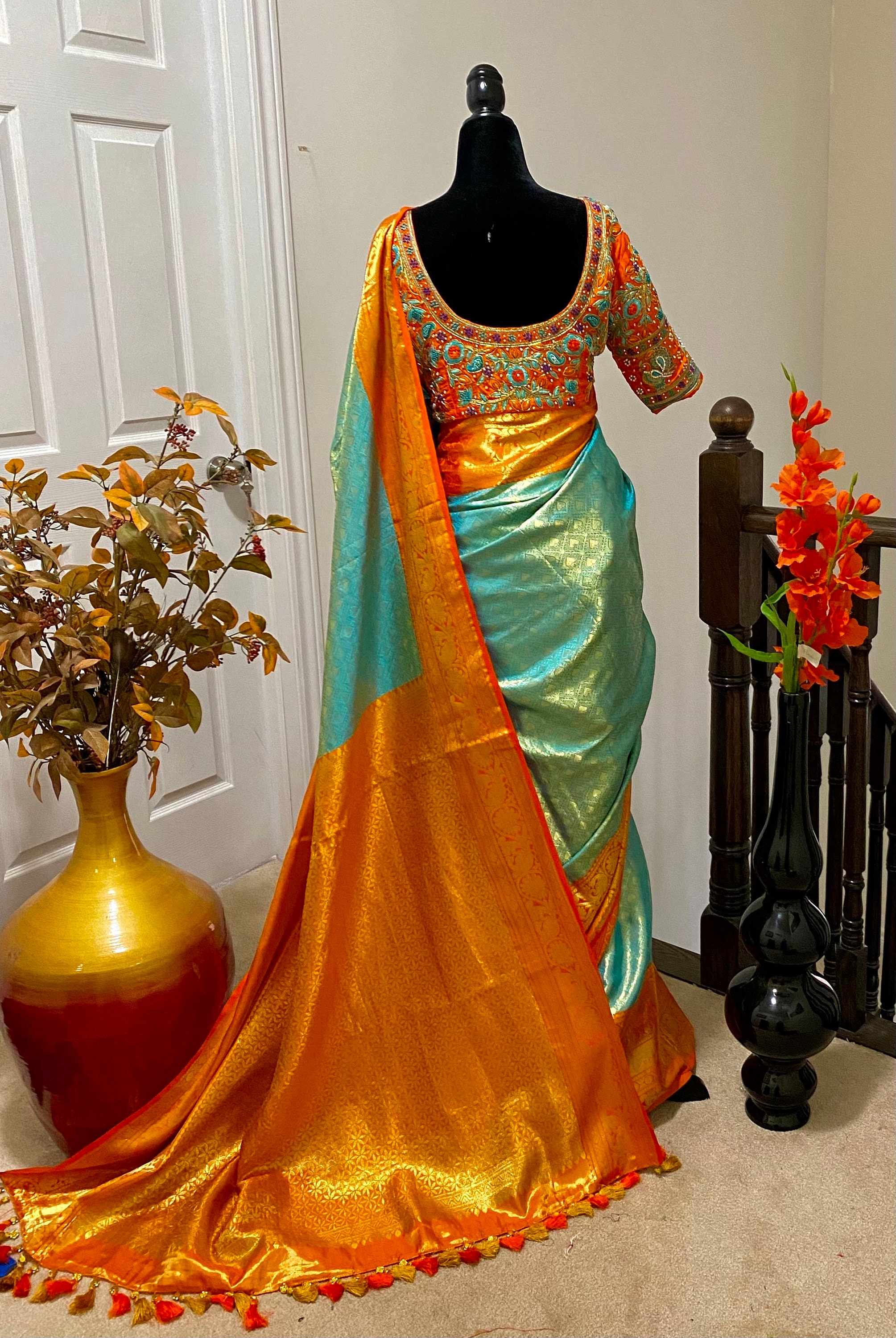 2 Gram Gold Pure Handloom Silk Kanjeevarm/kanchipattu Sarees Ready to ...