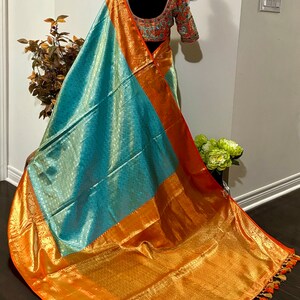 2 Gram Gold Pure Handloom Silk Kanjeevarm/kanchipattu Sarees Ready to ...