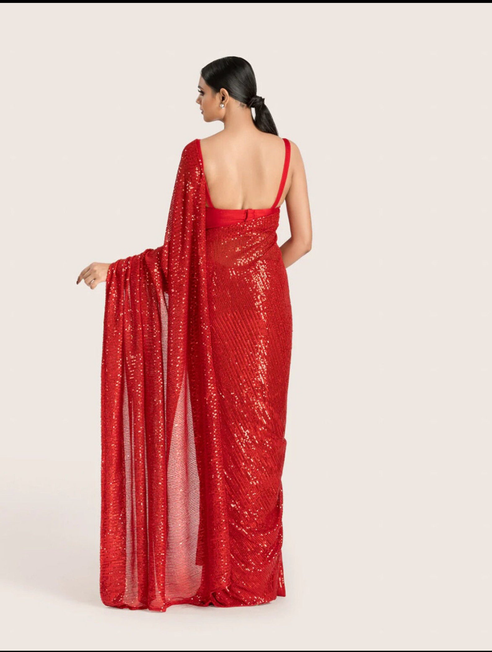 Beautiful Sequence Saree With Beautiful Lace Sarees With Ready to Wear ...