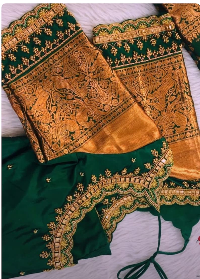 Maggam Work Blouse / Ready to Wear Gold Work Kardana N Zardosi Any ...