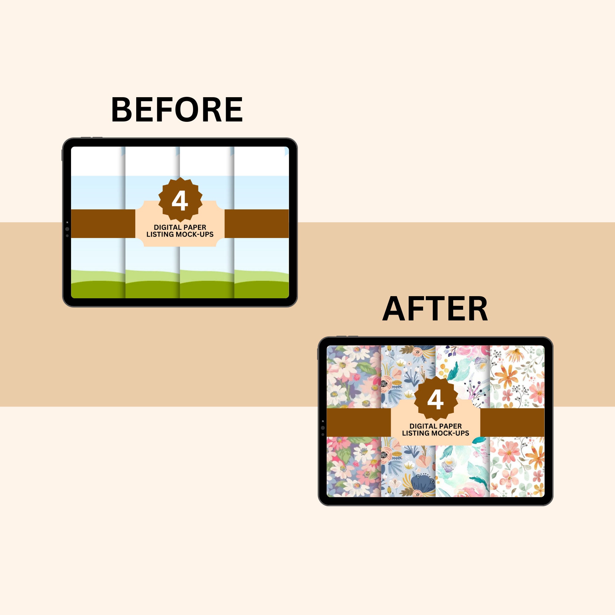 39 Digital Paper Mockup Templates: Seamless Pattern Listing (digital ...