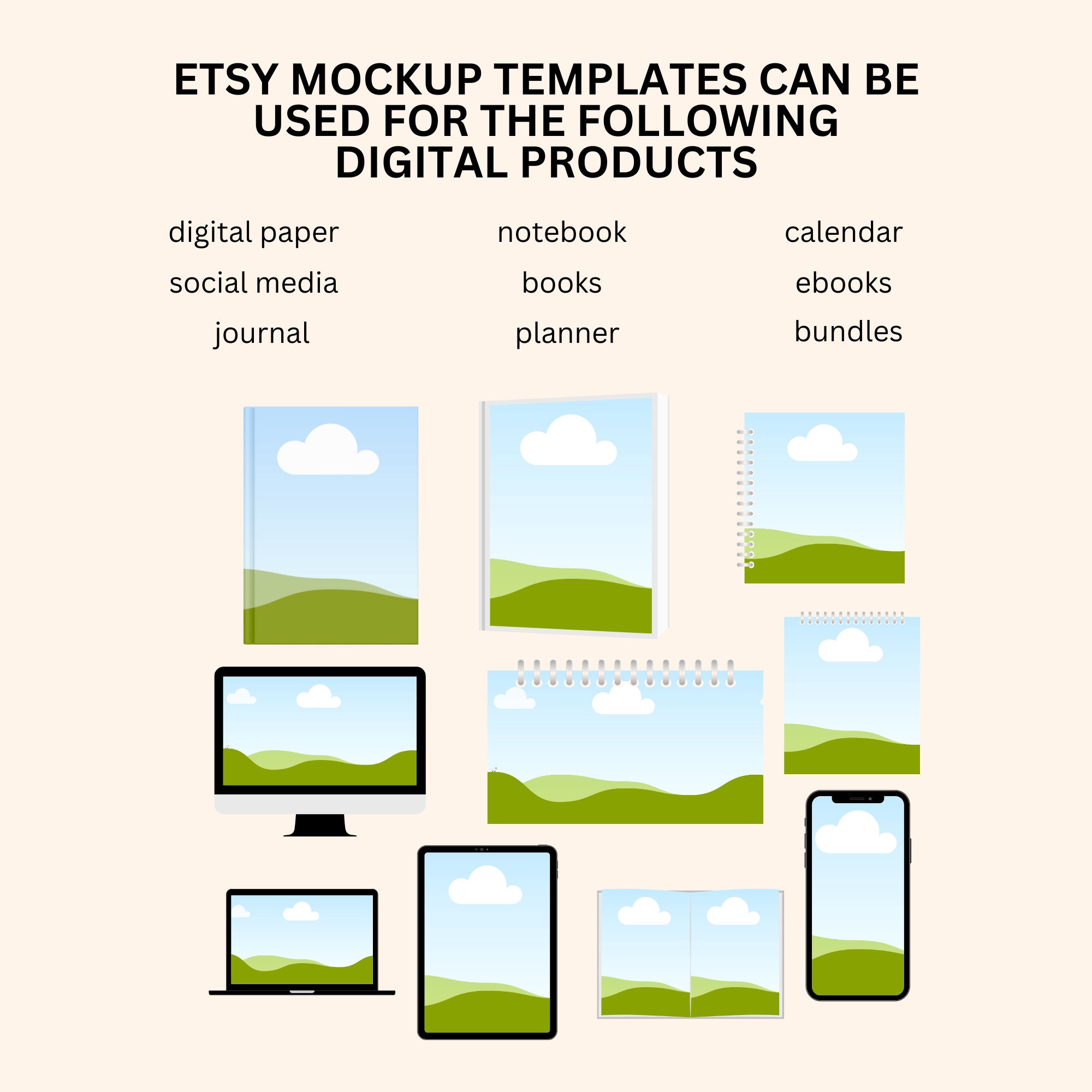 Etsy Listing Mockup Templates PLR Etsy Listing Mockup Photos PLR Etsy ...