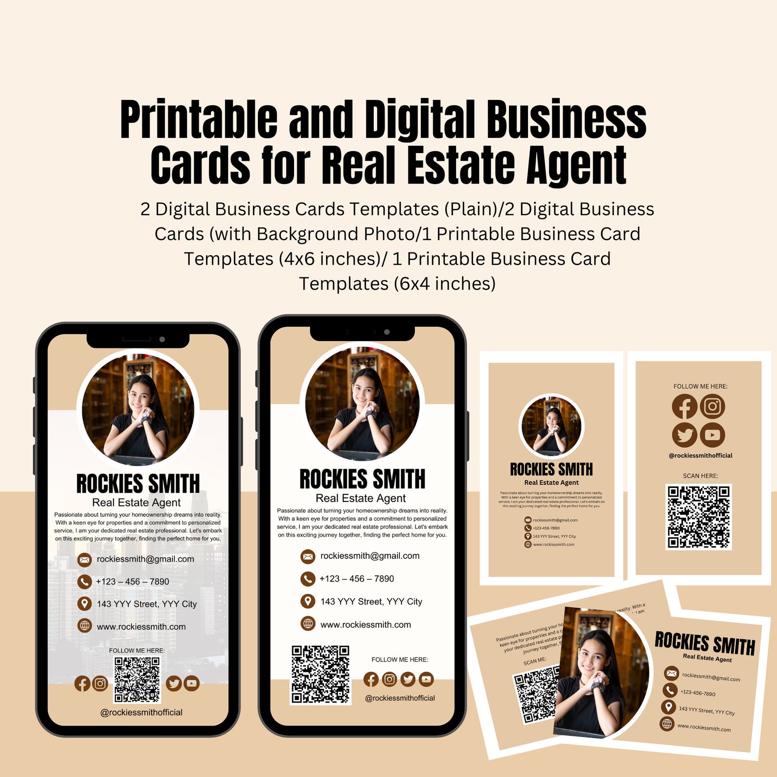 Printable and Digital Business Card Templates Electronic Business Card ...