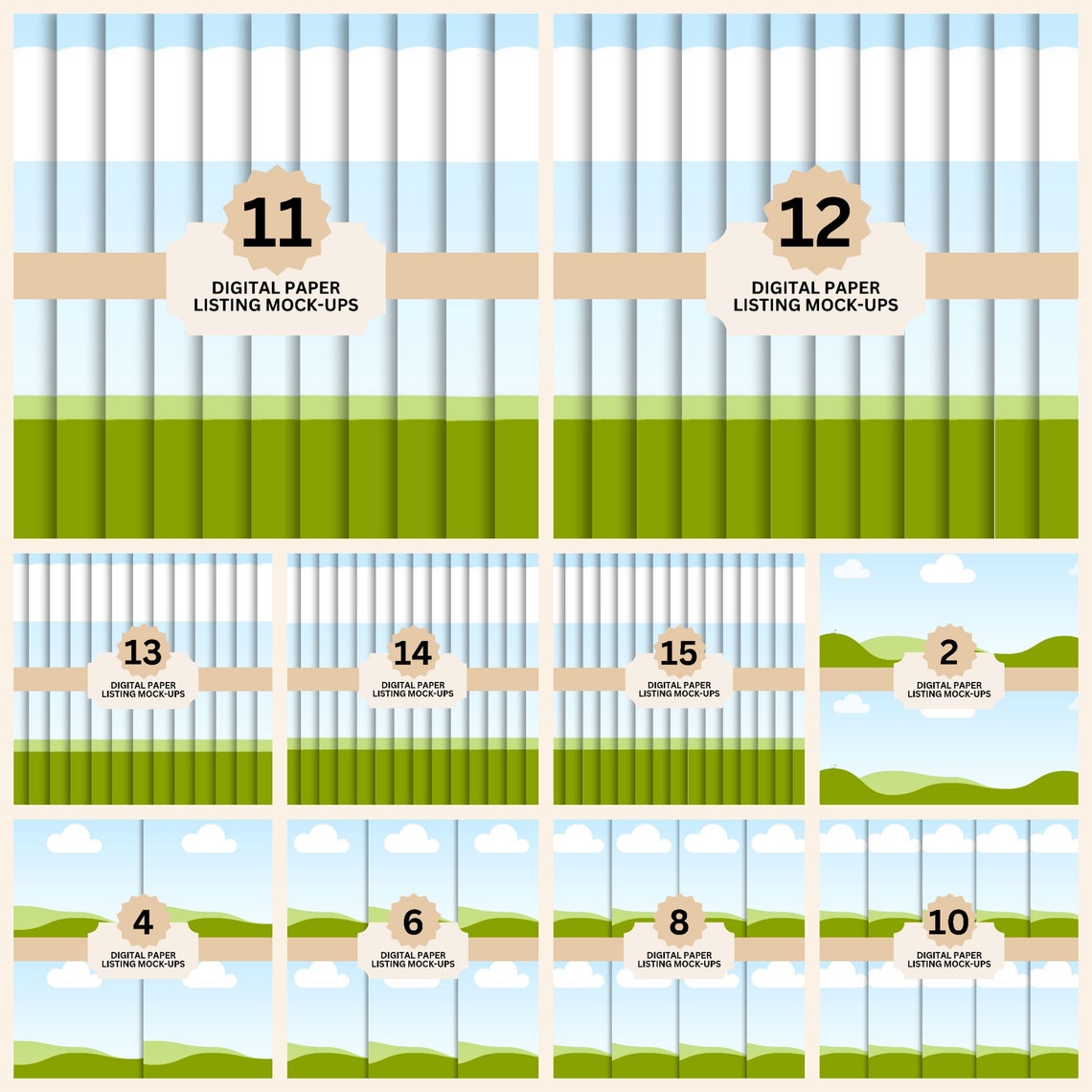 PLR 45 Digital Papers Mockup Templates Editable in Canva Digital ...